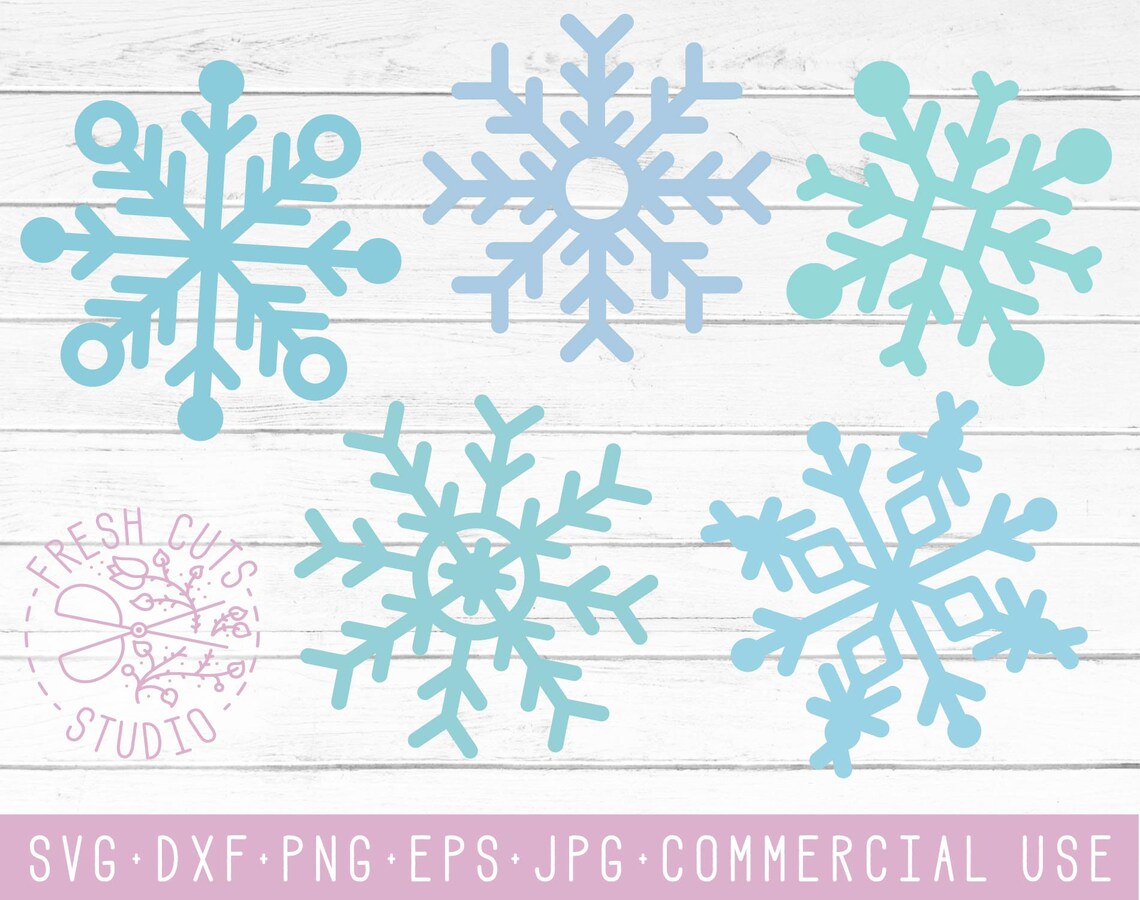 Snowflake SVG Designs for Cricut Cameo Silhouette Cute | Etsy
