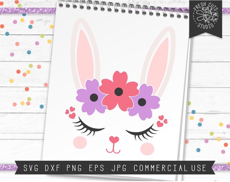 Bunny Face SVG Cut File Instant Download Cute Rabbit SVG - Etsy