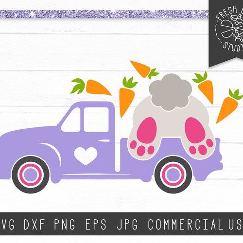 Bunny Truck SVG Cut File Easter Bunny SVG Bunny Butt Svg - Etsy