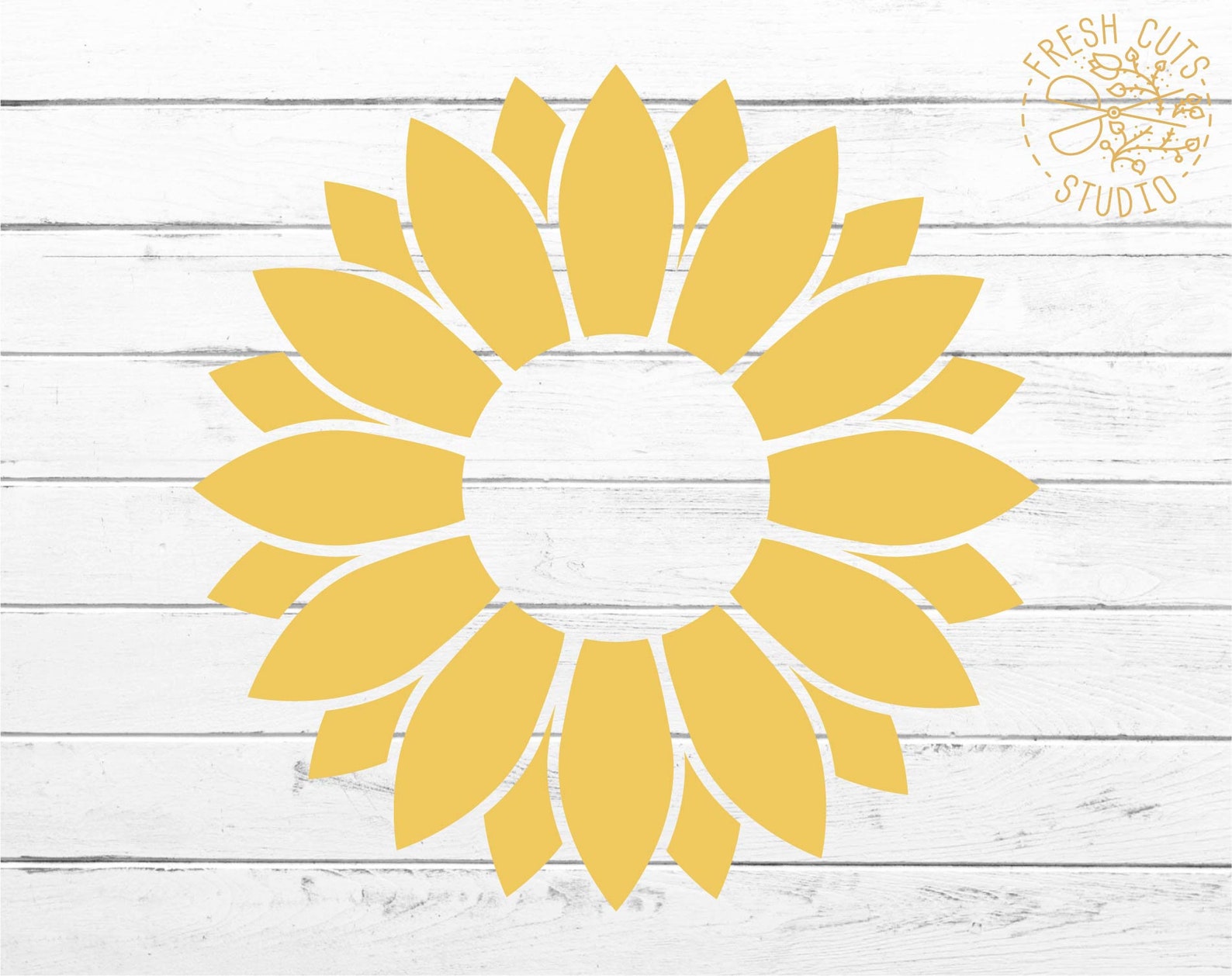 Sunflower SVG Flower Sunflower Monogram Frame Flower - Etsy
