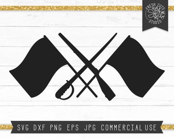 Flag Rifle Colorguard Clipart