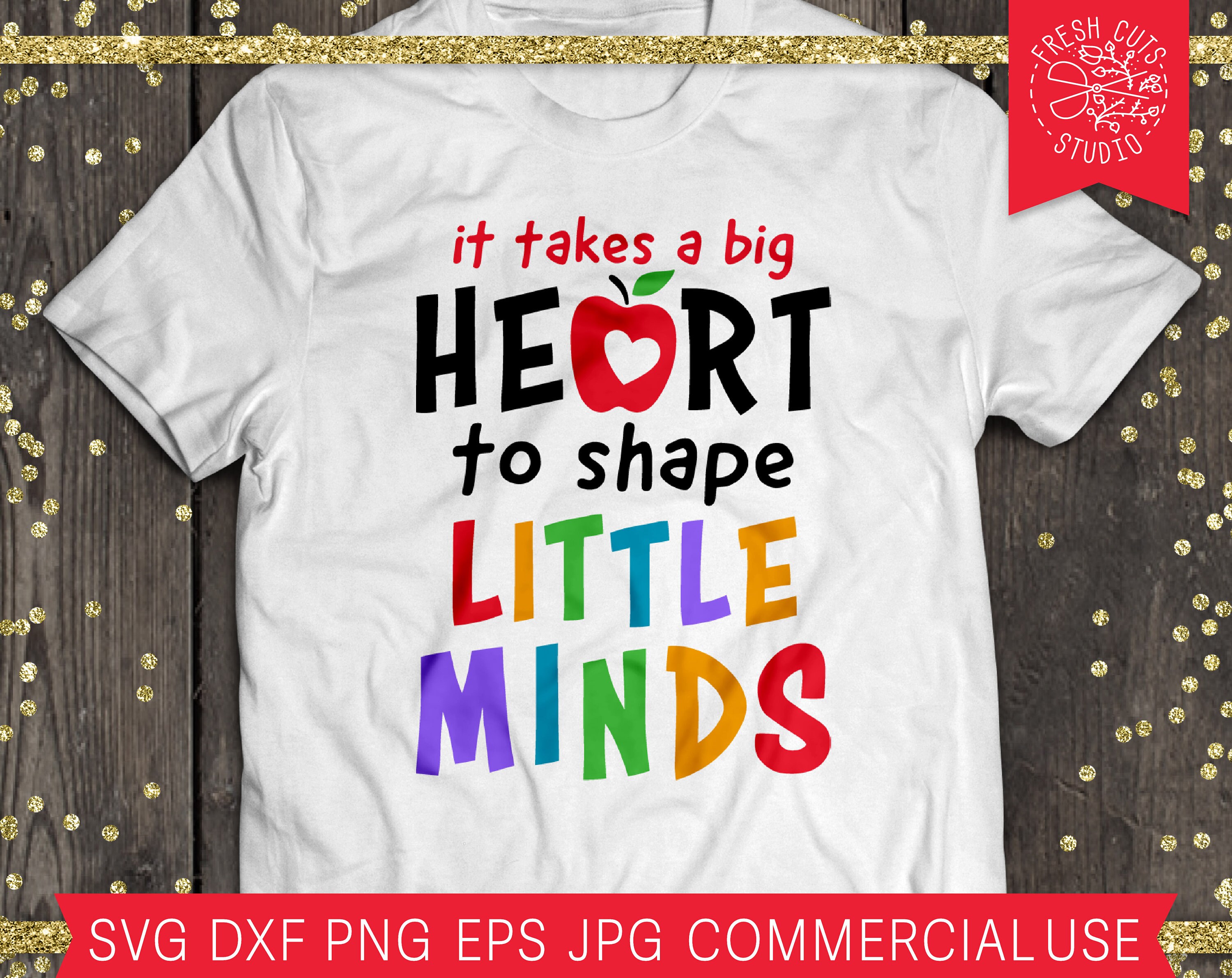 Teacher Quote SVG It Takes a Big Heart to Shape Little Minds | Etsy