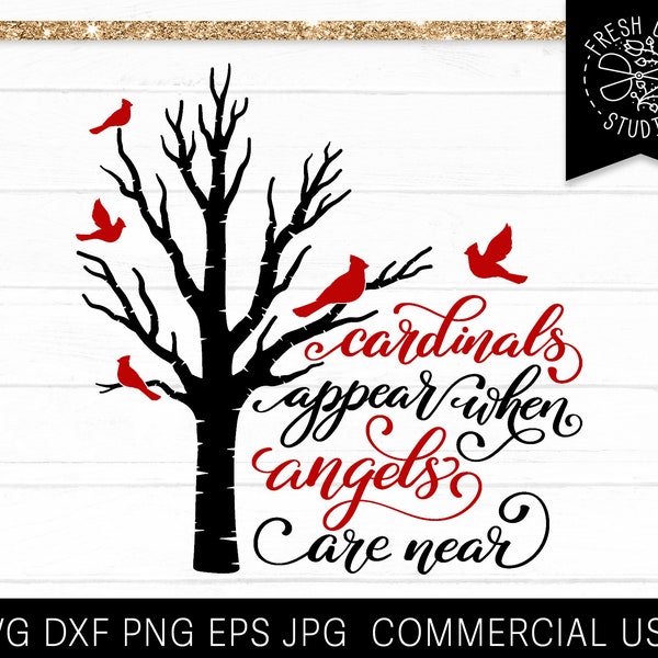 Cardinals Appear When Angels Are Near Svg - Etsy