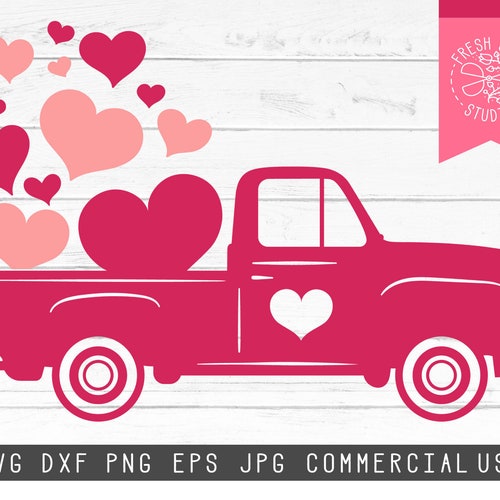 Valentine Red Truck Svg Instant Download Digital Cut File for - Etsy