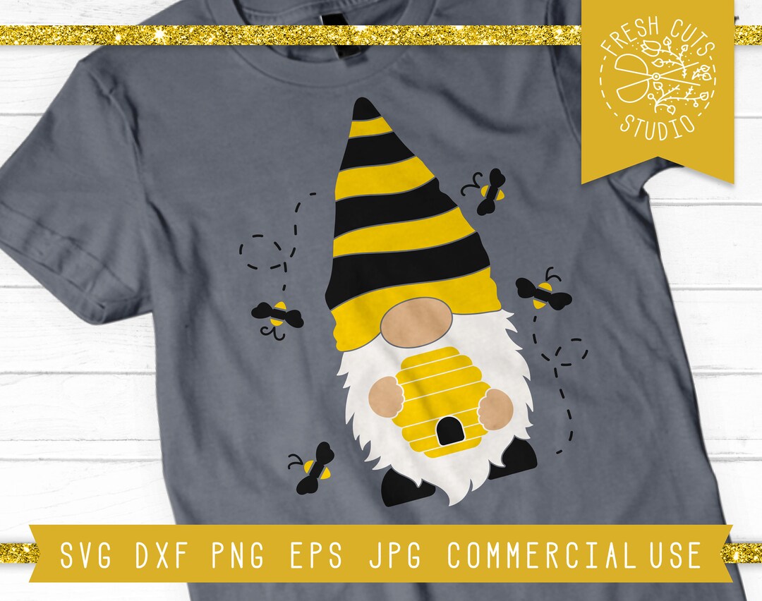 Bee Gnome SVG, Honey Bee SVG, Gnome Cut File, Honey Svg, Honey Comb Svg ...