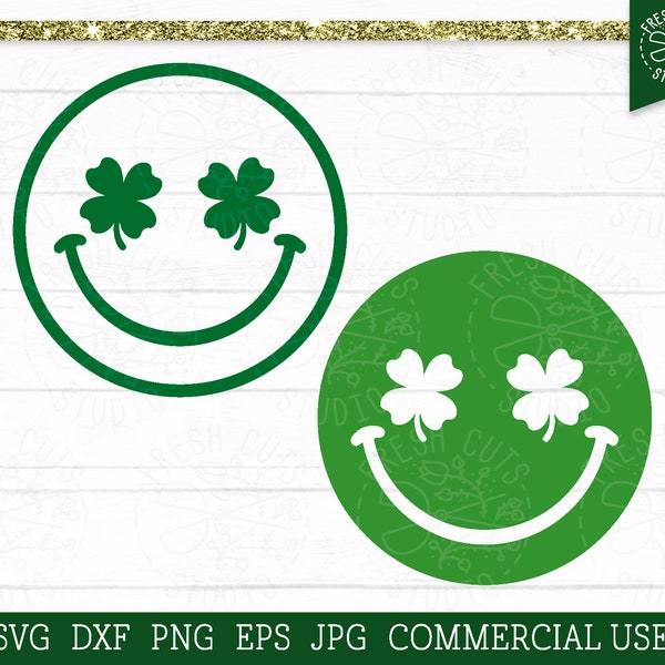 Shamrock Smiley Face - Etsy