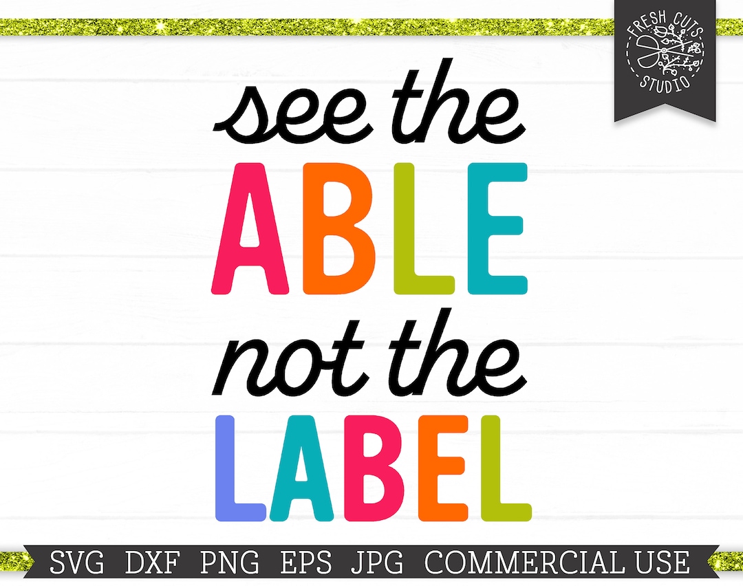 See the Able Not the Label SVG Autism Awareness Cut File for Cricut ...