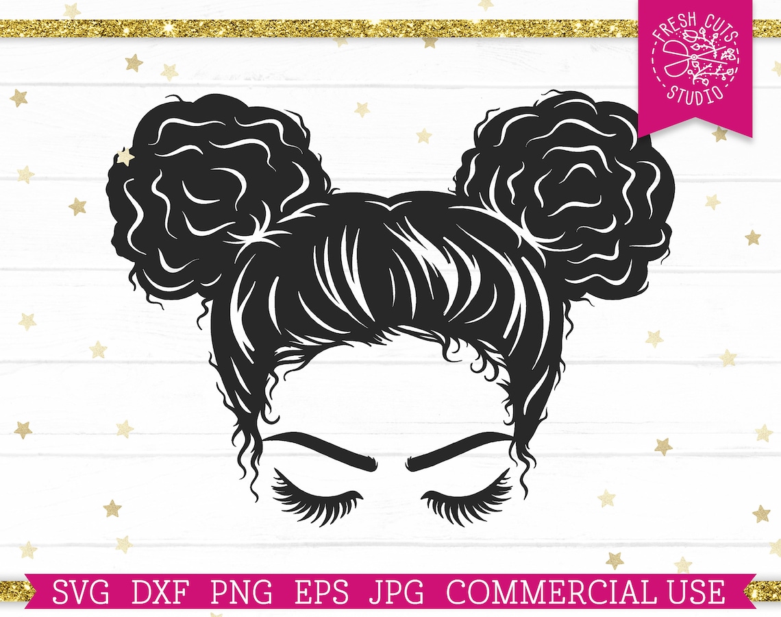 Messy Bun Svg Afro Puffs Svg Glasses Svg Curly Hair Svg Porn Sex Picture