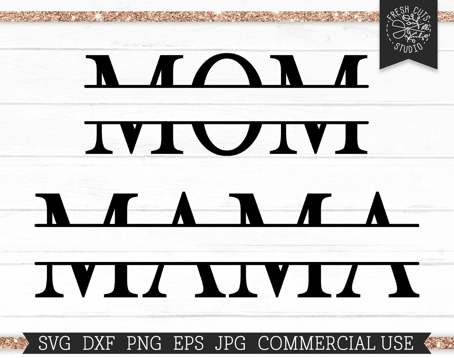 Mom Split Frame SVG Mama Name Frame Cut File for Cricut, Add Your Own ...