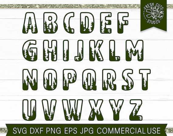 Forest Green Letters A Z Nature Word Of Green Leaf Alphabet Letter