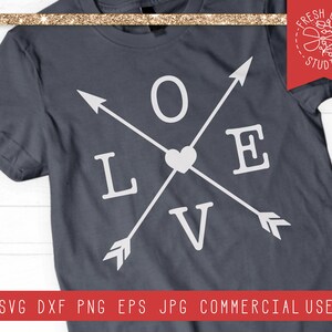 Love Arrows SVG File for Cricut, Silhouette, Valentine's Day SVG, Wall ...
