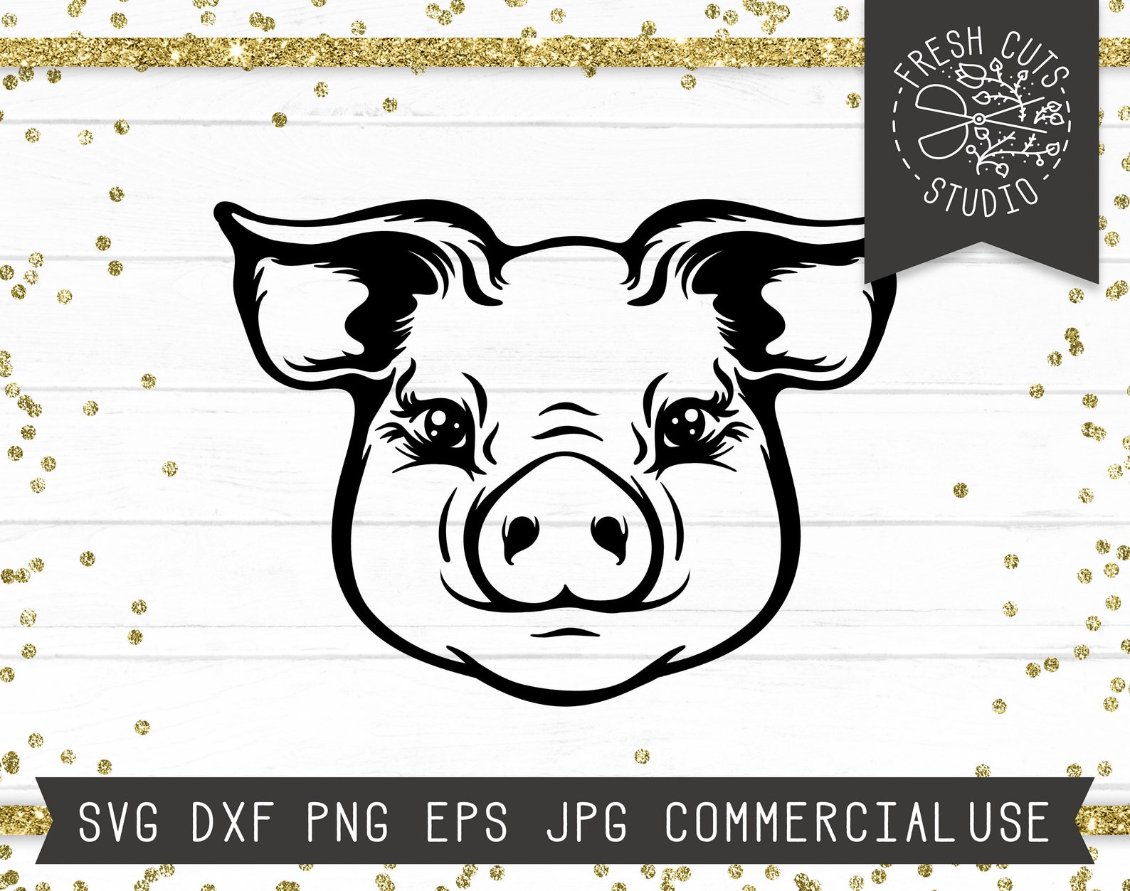 Pig Face SVG Cut File Instant Download Pig SVG Cuttable - Etsy