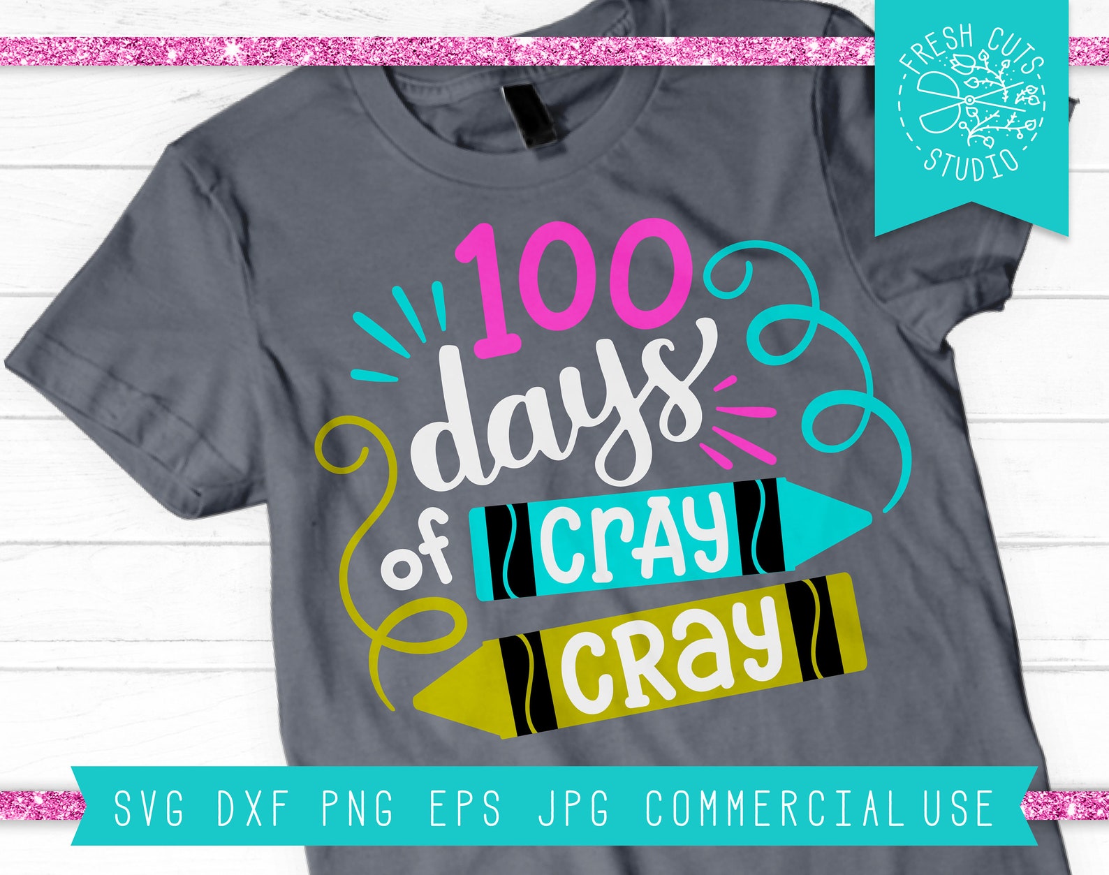 100 Days of School SVG Cut File for Cricut 100 Days of Cray - Etsy