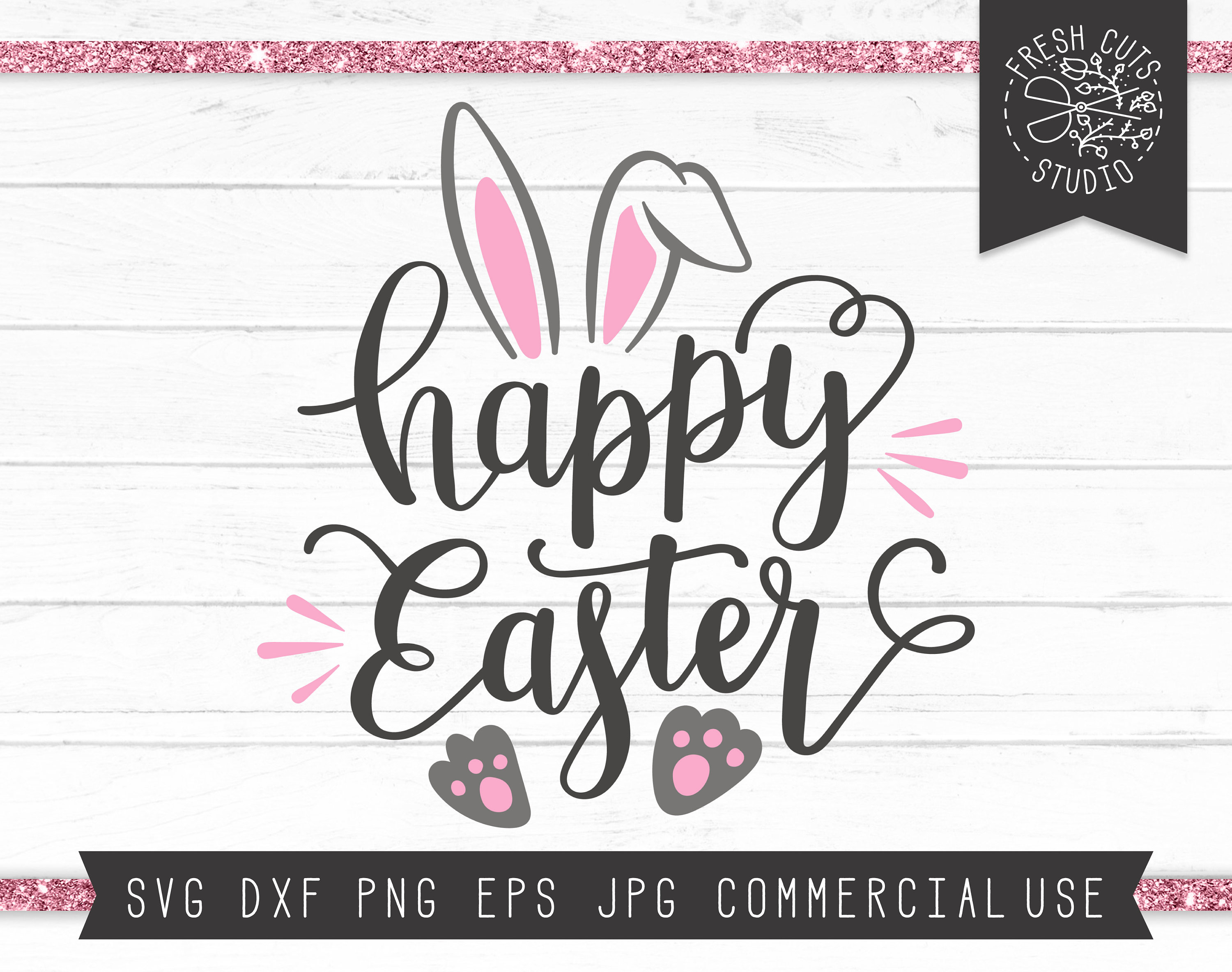 Craft Supplies & Tools Happy Easter SVG Easter Bunny SVG Cut File ...