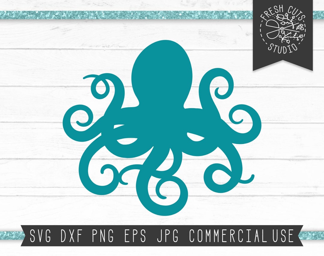 Octopus SVG Design, Octopus Silhouette Cut File for Cricut, Octopus ...