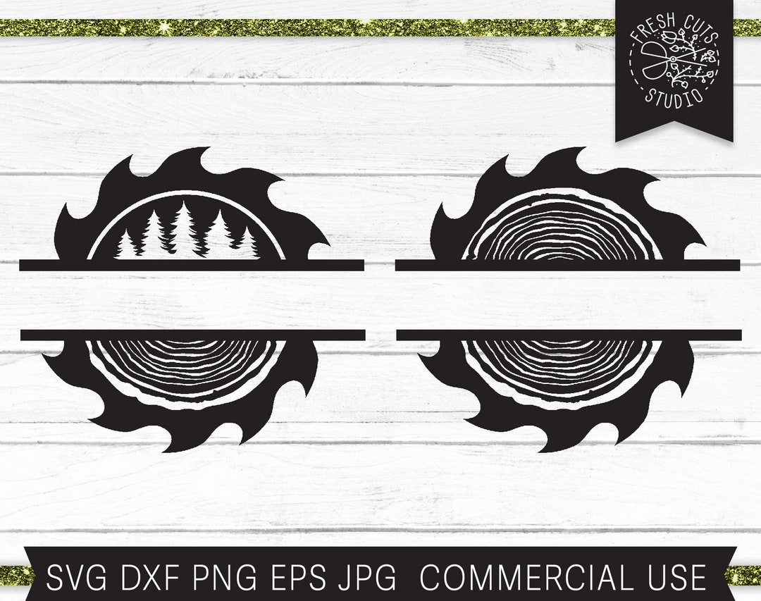 Wood Saw Blade SVG Cut File, Pine Tree Svg, Pine Silhouette, Round ...