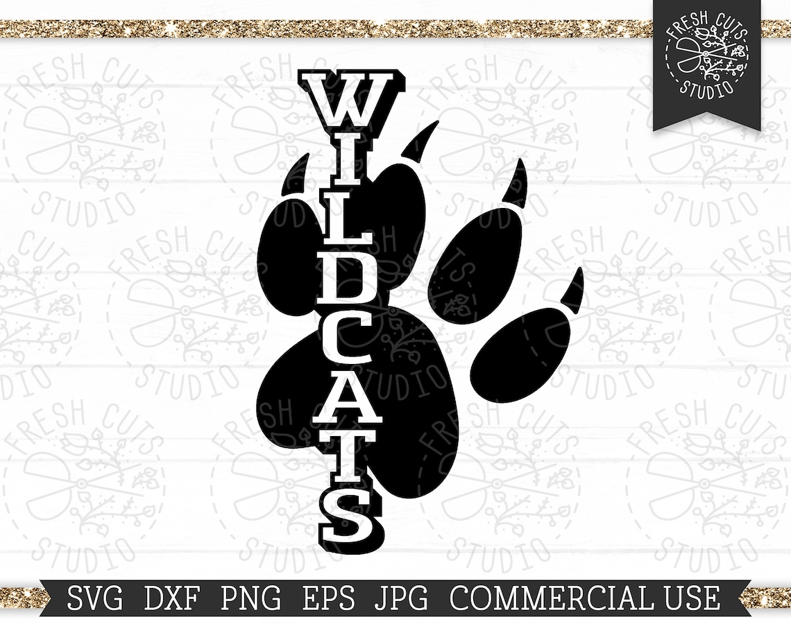 Wildcats SVG Football Cut File for Cricut Varsity Letters - Etsy
