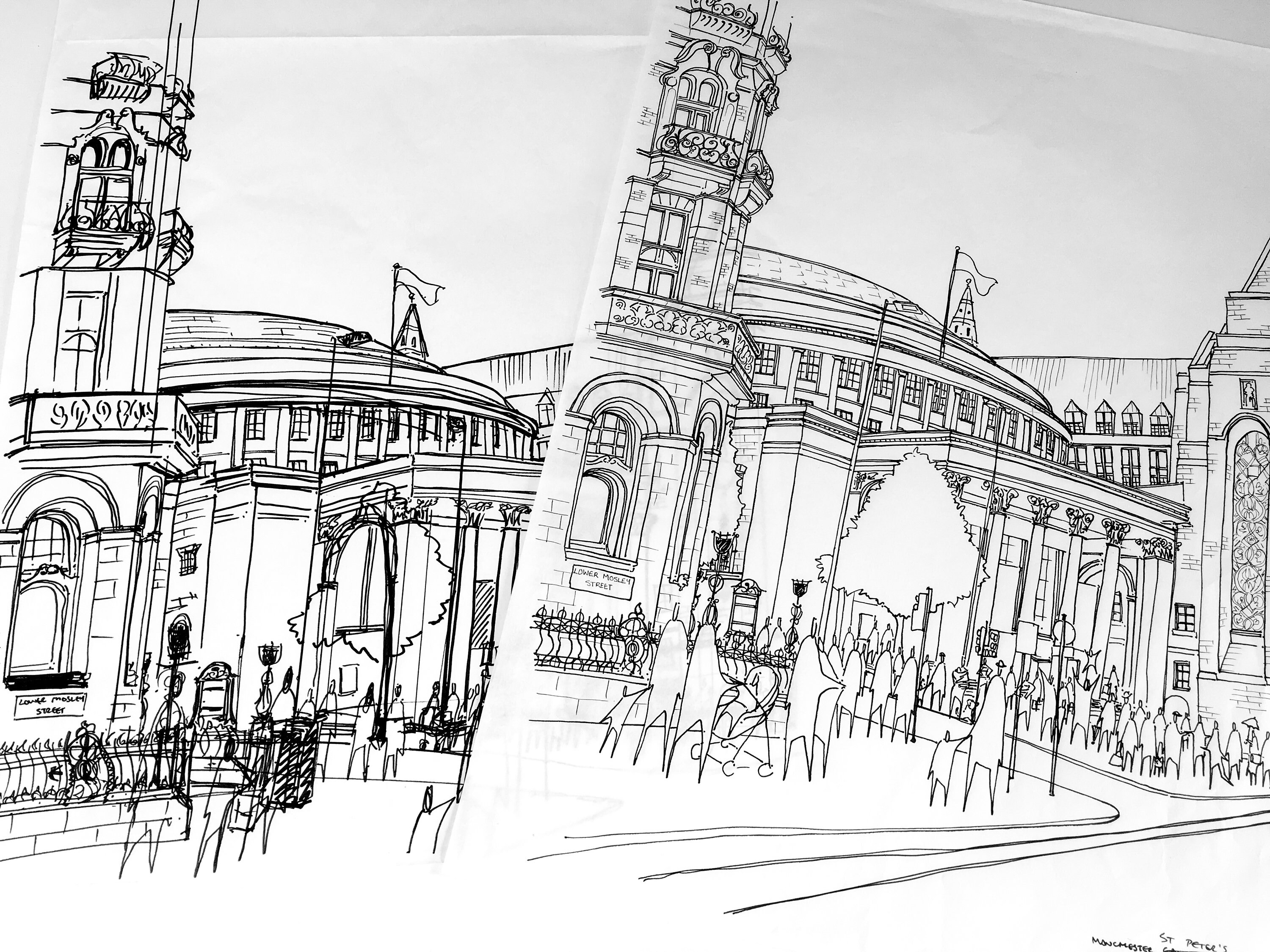 Manchester St Peter's Square Digital 10x12" Print Gift - Etsy