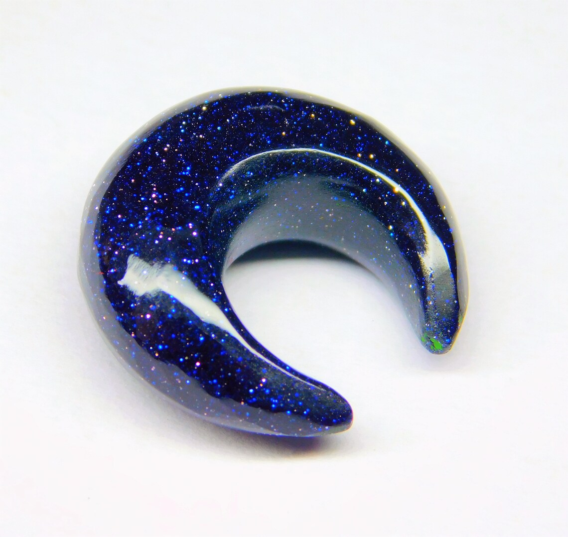 Blue Sun Stone Pincher Septum Gauge: Handmade Body Jewelry - Etsy