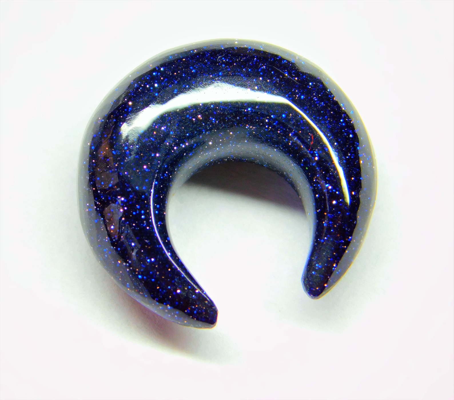 Blue Sun Stone Pincher Septum Gauge: Handmade Body Jewelry - Etsy