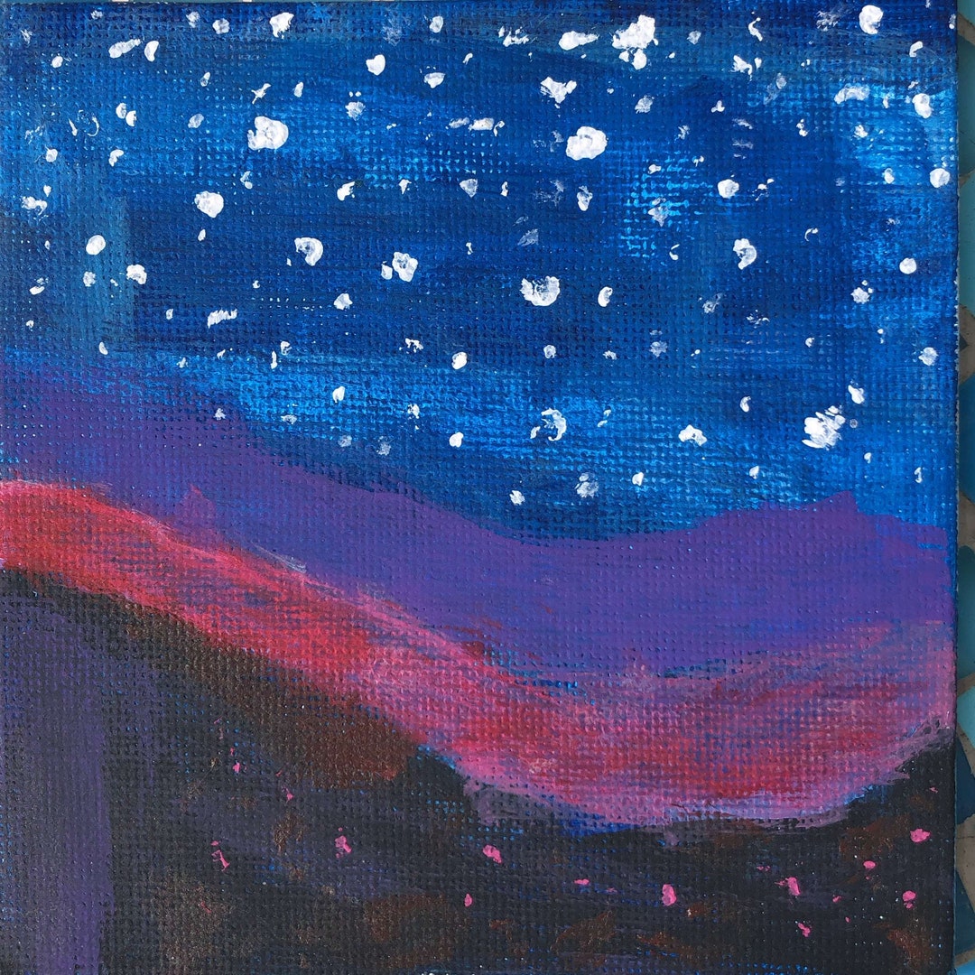 Starry Night Abstract Wall Art Print - Etsy