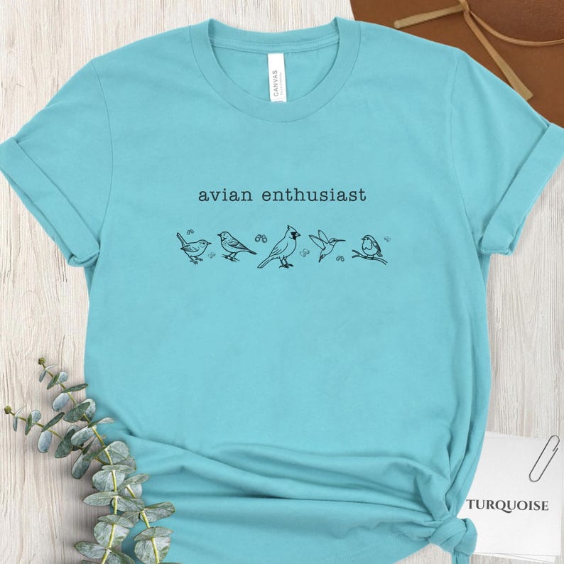 Avian Enthusiast Shirt, Bird Watching Tee, Bird Lover Shirt, Line Art ...