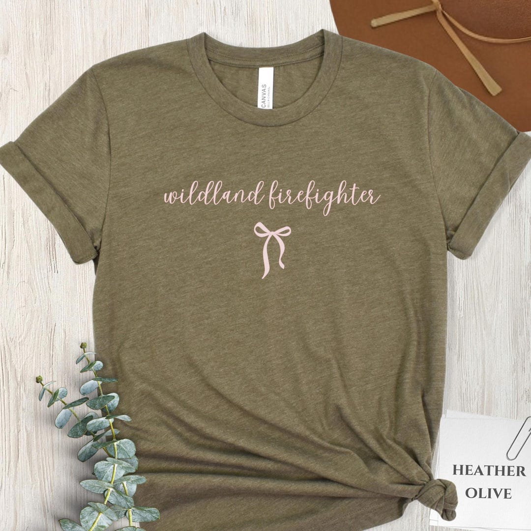 Wildland Firefighter Shirt, Wildfire Tee, Fire Crew T Shirt, Pink ...