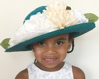 Fancy straw hat | Etsy