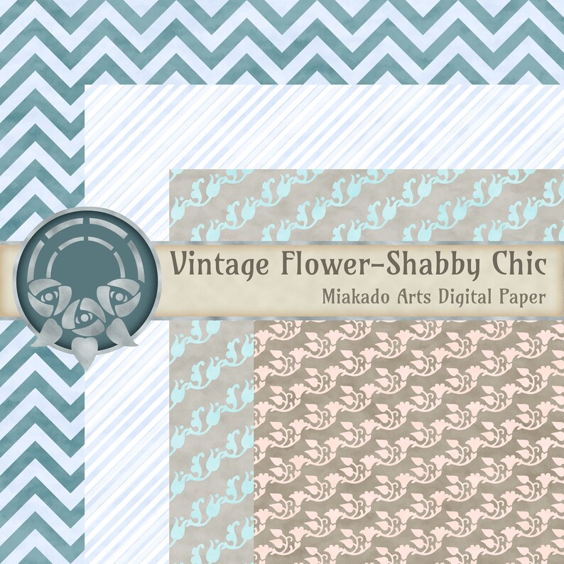 Vintage Flowers Shabby Chic Digital Download 16 300 DPI JPEG Images - Etsy