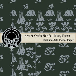Arts & Crafts Motifs Misty Forest Digital Download 16 300 DPI JPEG ...