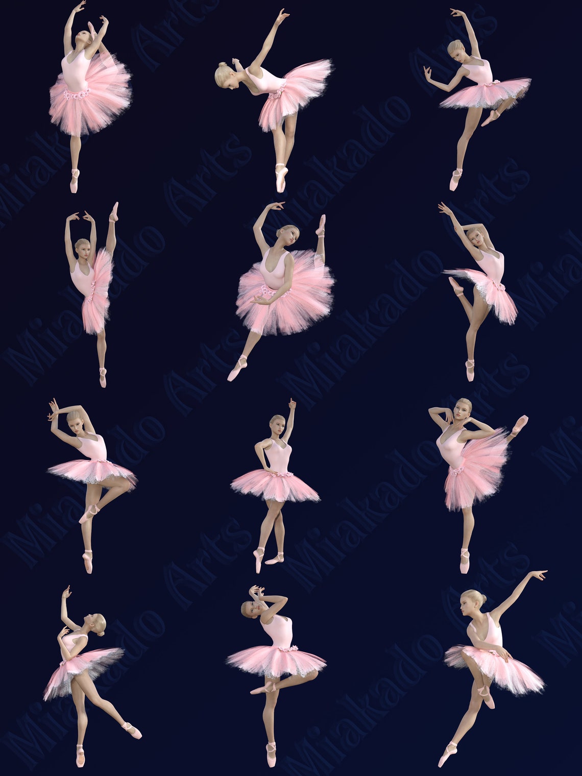 Ballet Poses 12 PNG Overlays Minimum Side 3000 Pixels - Etsy