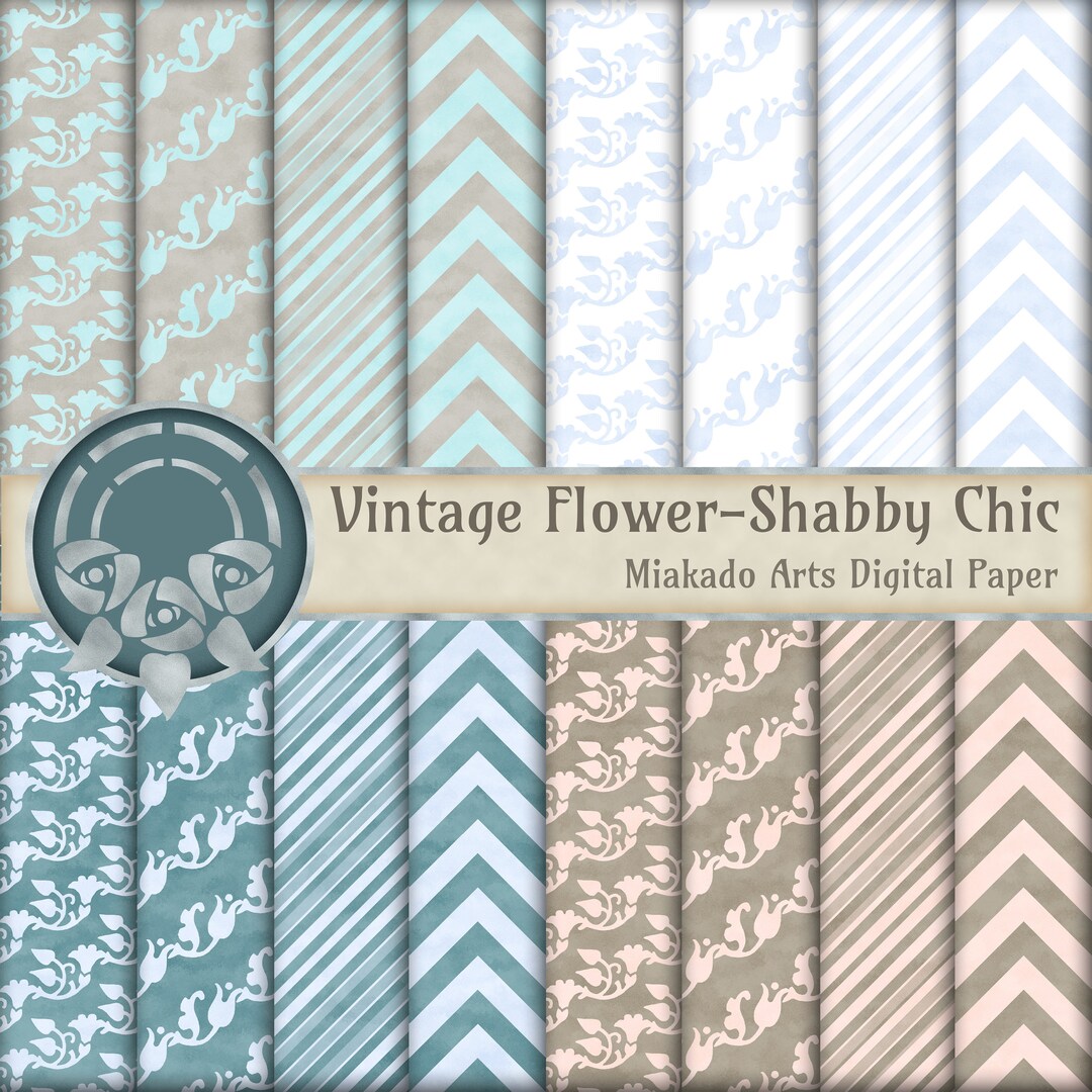 Vintage Flowers Shabby Chic Digital Download 16 300 DPI JPEG Images - Etsy