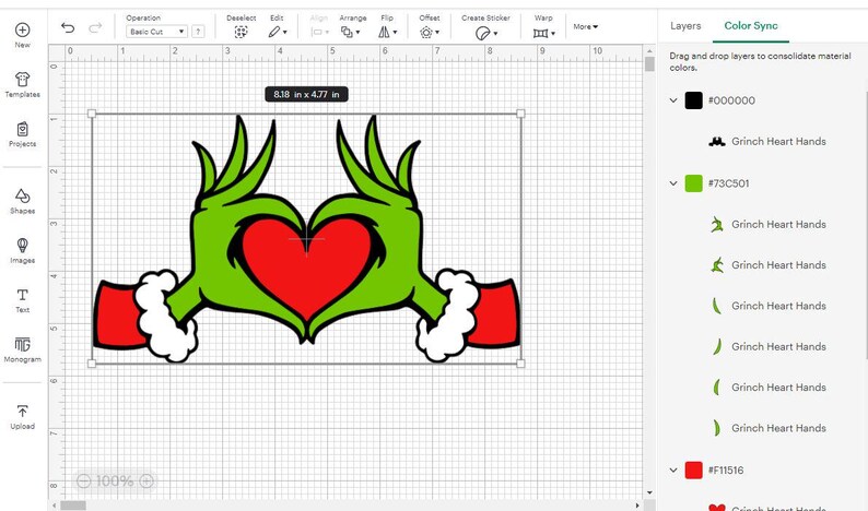 Manos de corazón del Grinch SVG, Corazón del Grinch, Navidad del Grinch ...