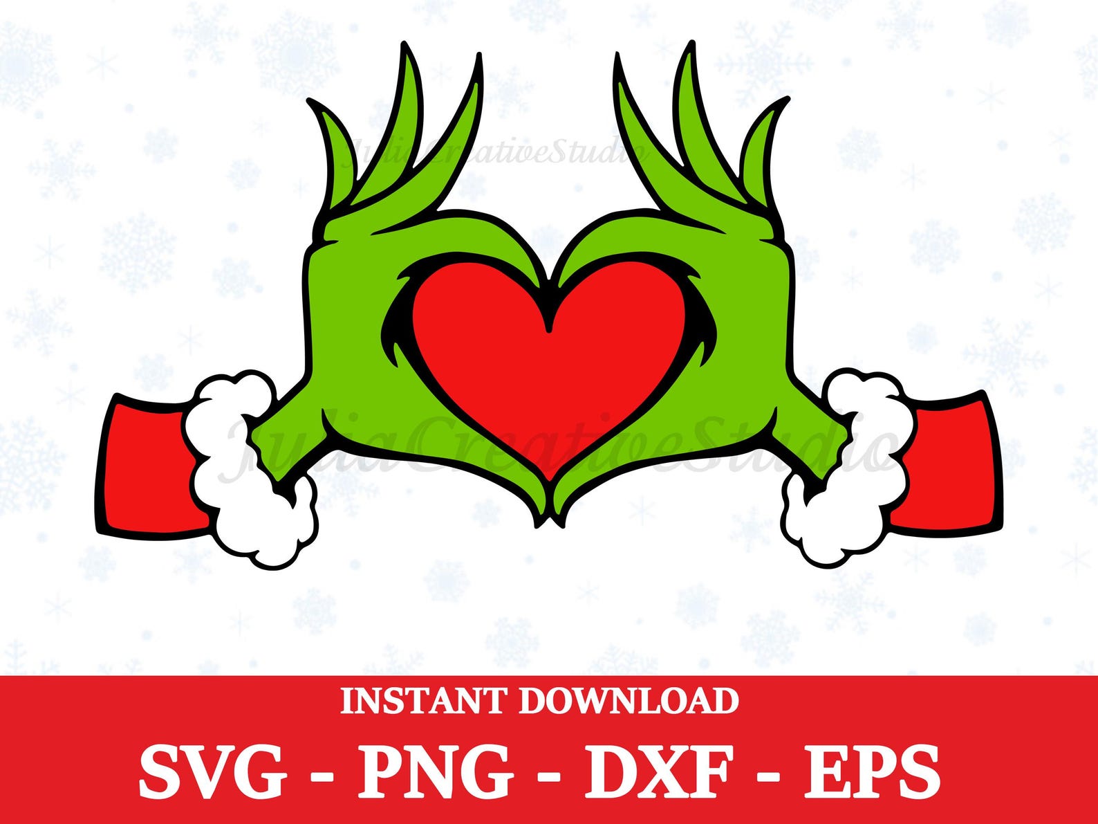 Grinch Heart Hands Svg, Grinch Heart, Grinch Christmas, Digital ...