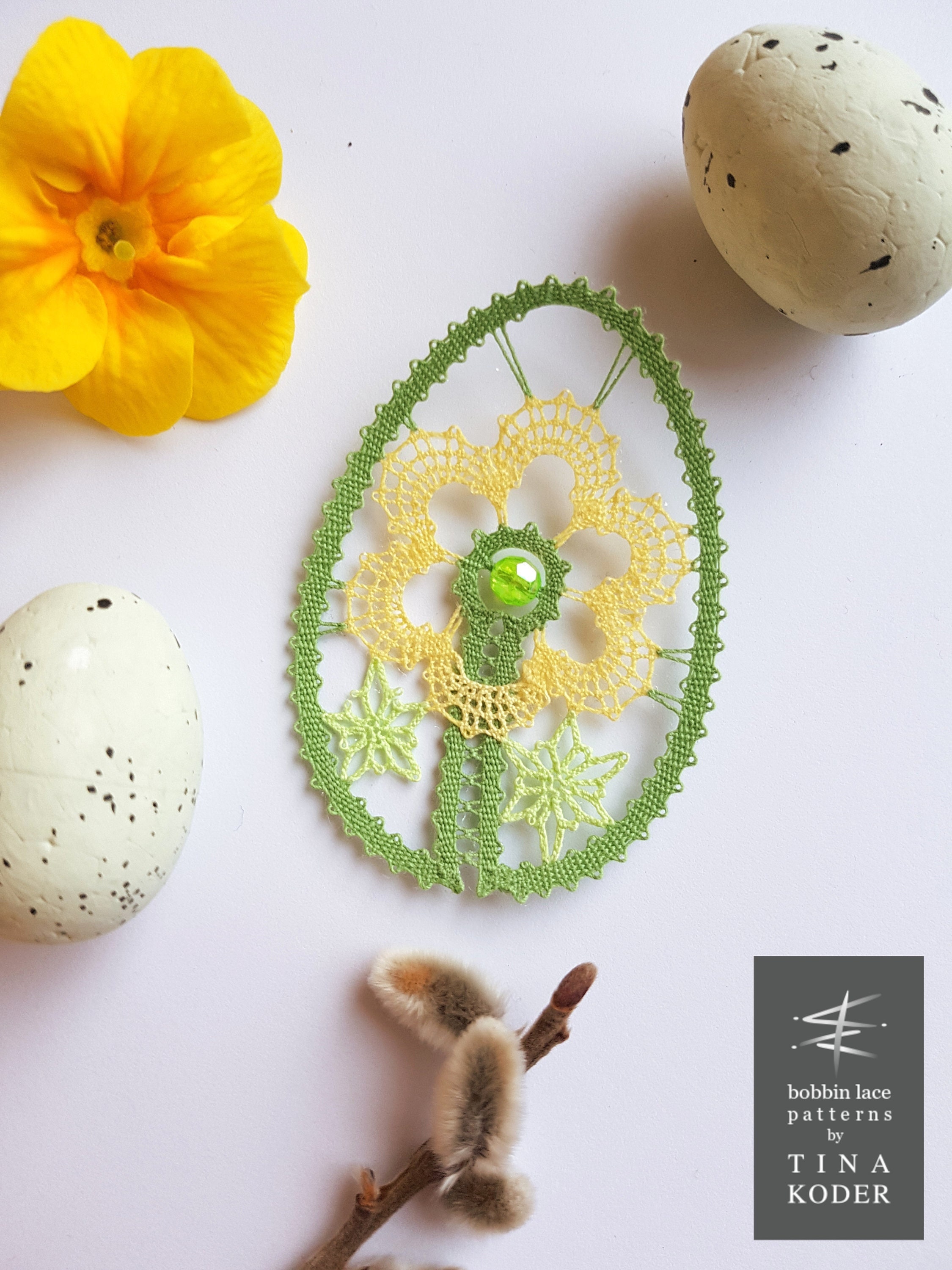 Idrija Bobbin Lace Pattern Easter Egg Flower 2 - Etsy