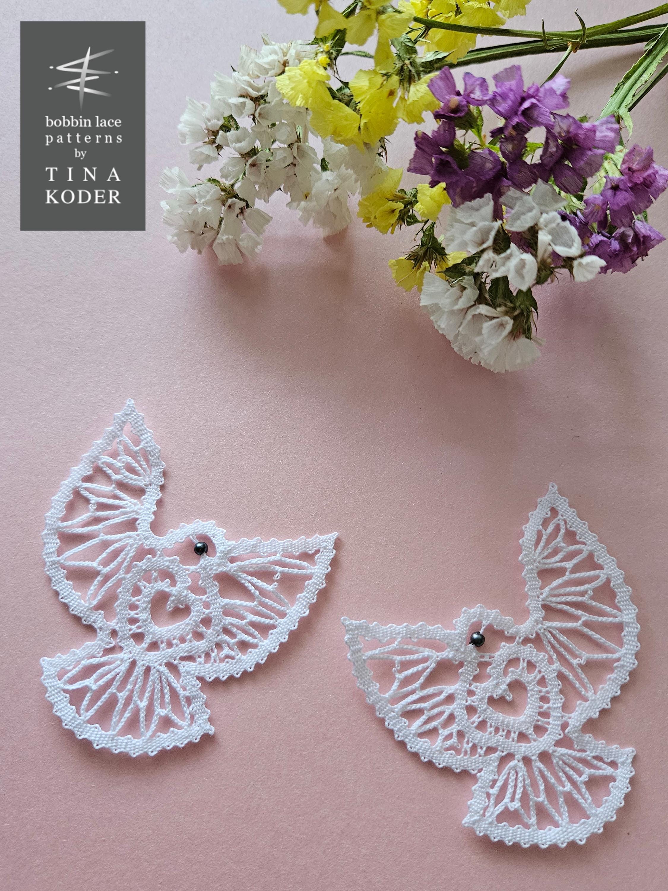 Digital Bobbin Lace Pattern - 2 Doves With Hearts - Etsy