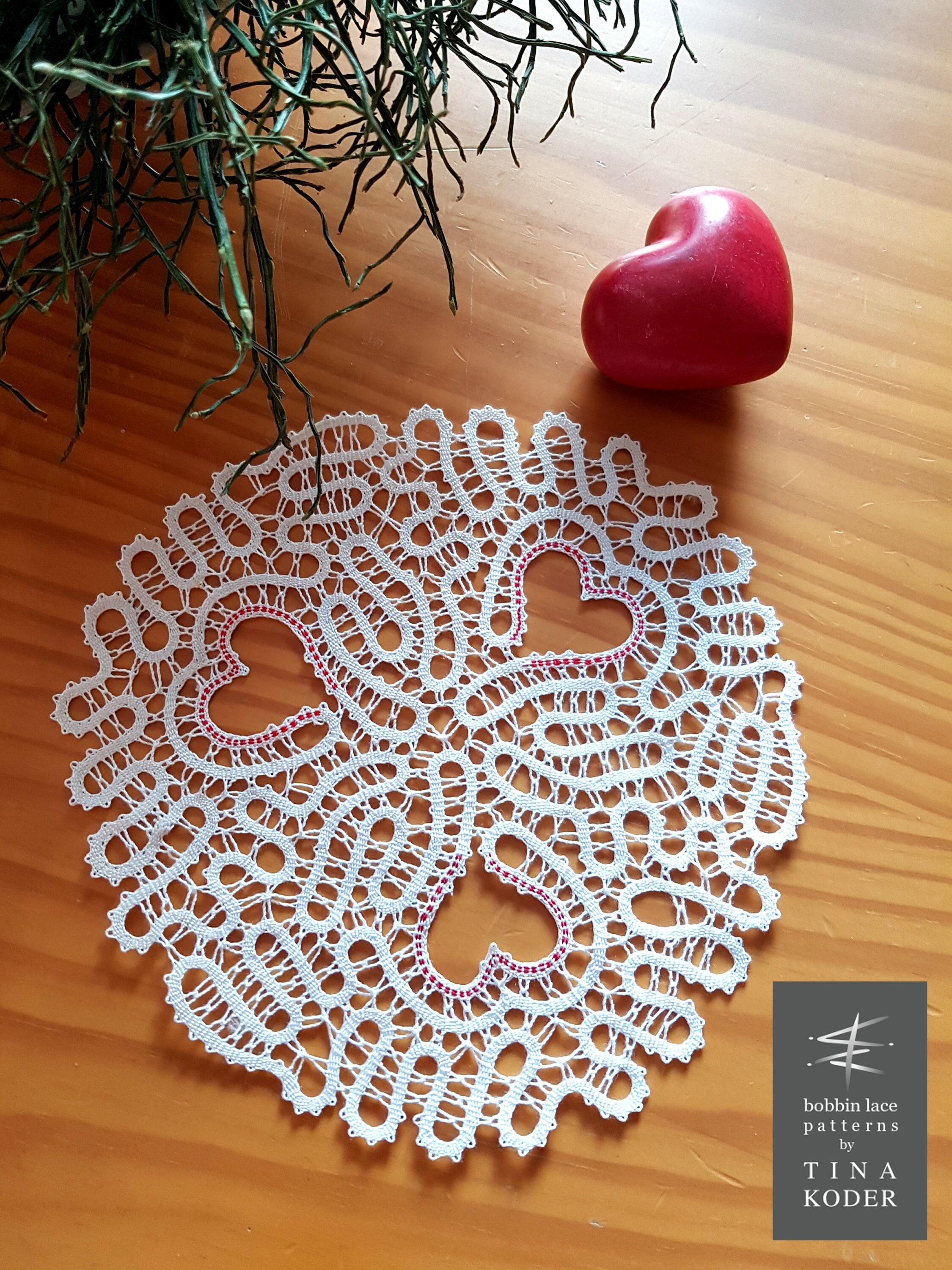 Idrija Lace Doily 3 Hearts Motive - Etsy