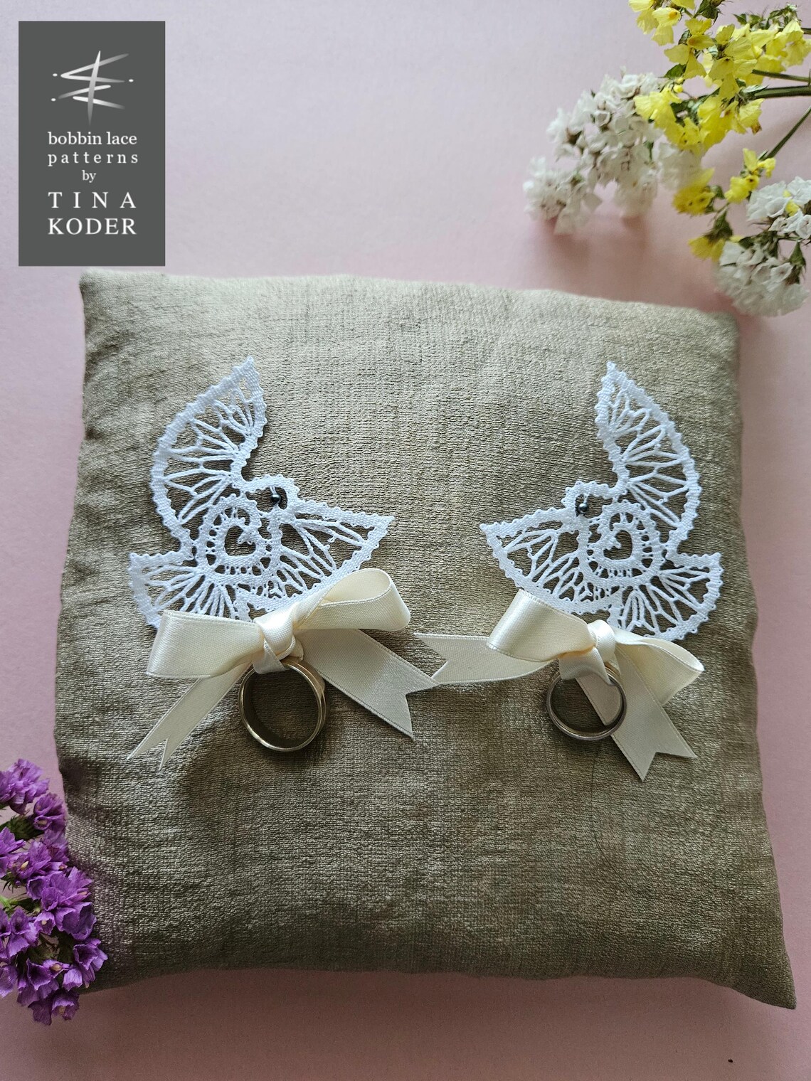 Digital Bobbin Lace Pattern - 2 Doves With Hearts - Etsy