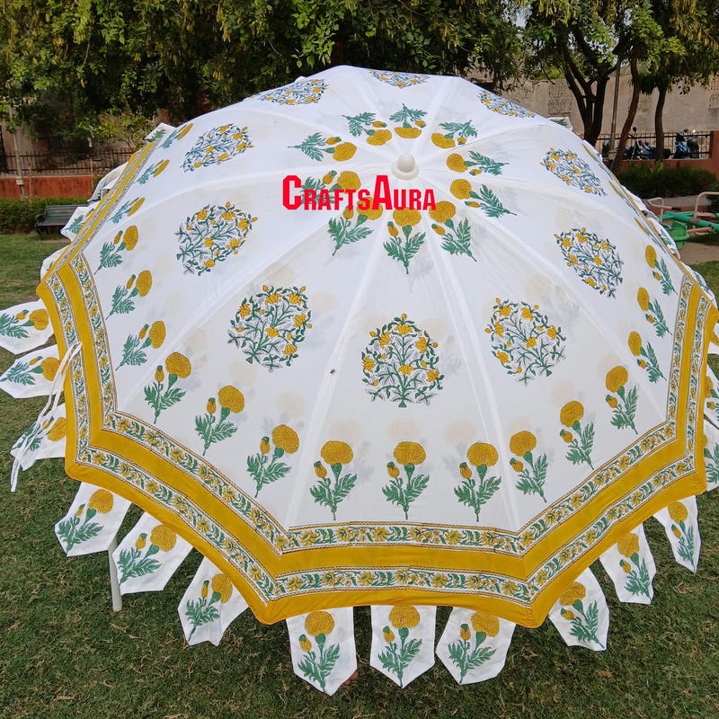 Block Printed Parasol - Etsy