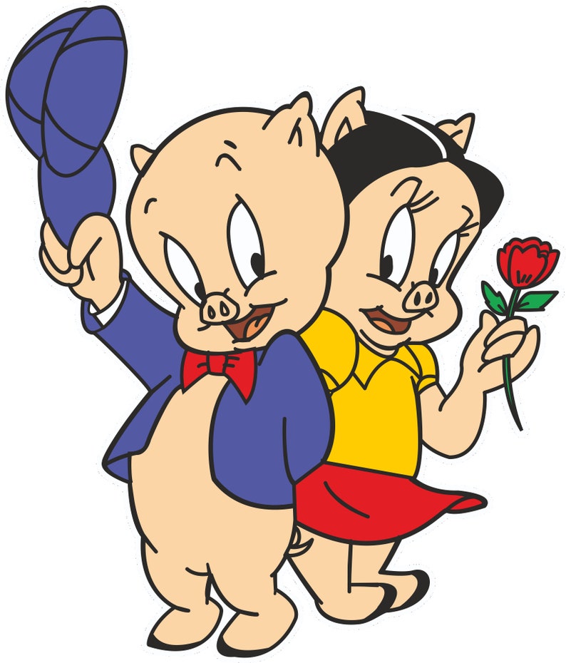 Porky Pig Svg Petunia Pig Svg Porky Vector Petunia Pig | Etsy