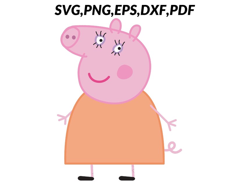 Mama Pig Peppa pig svg Peppa pig png Peppa pig clicpart | Etsy