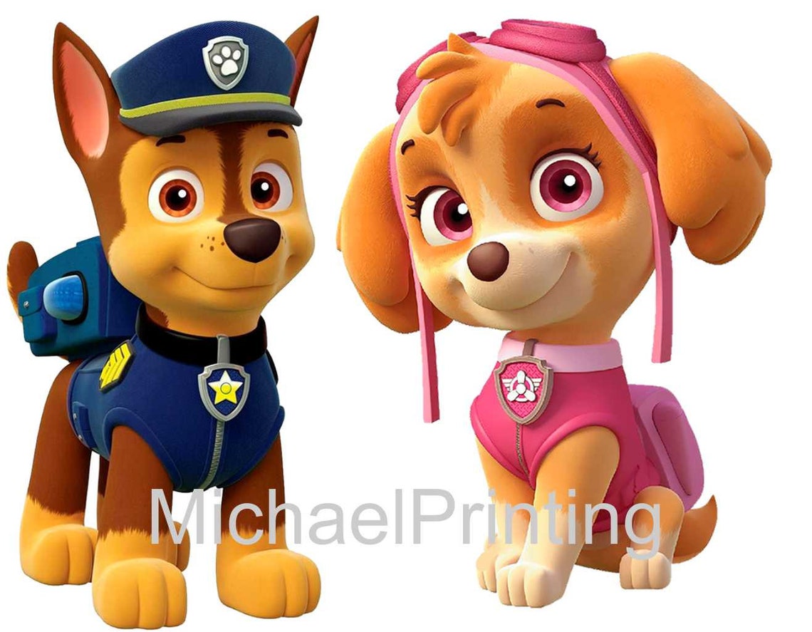 Chase and Skye /Paw Patrol Skye paw patrol PNG Paw Patrol | Etsy