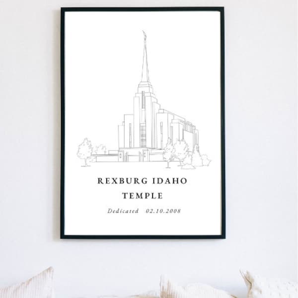 Rexburg Lds Temple Print - Etsy