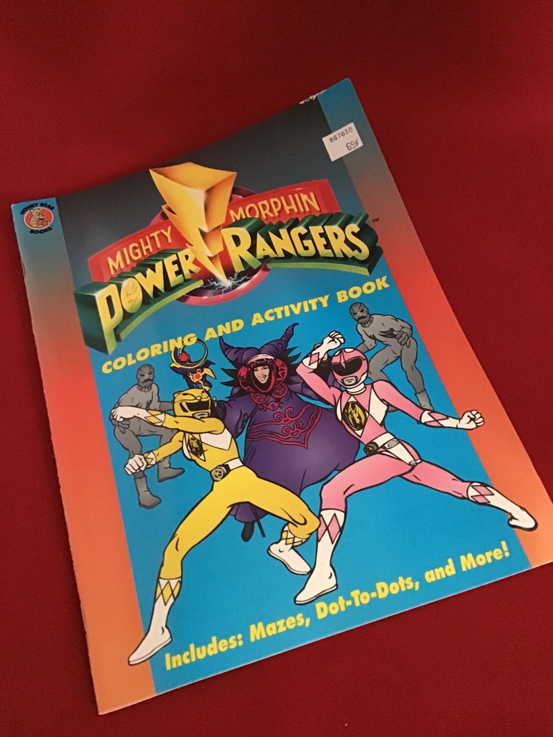 Power Ranger Color and Activity Book. 1994 - Etsy