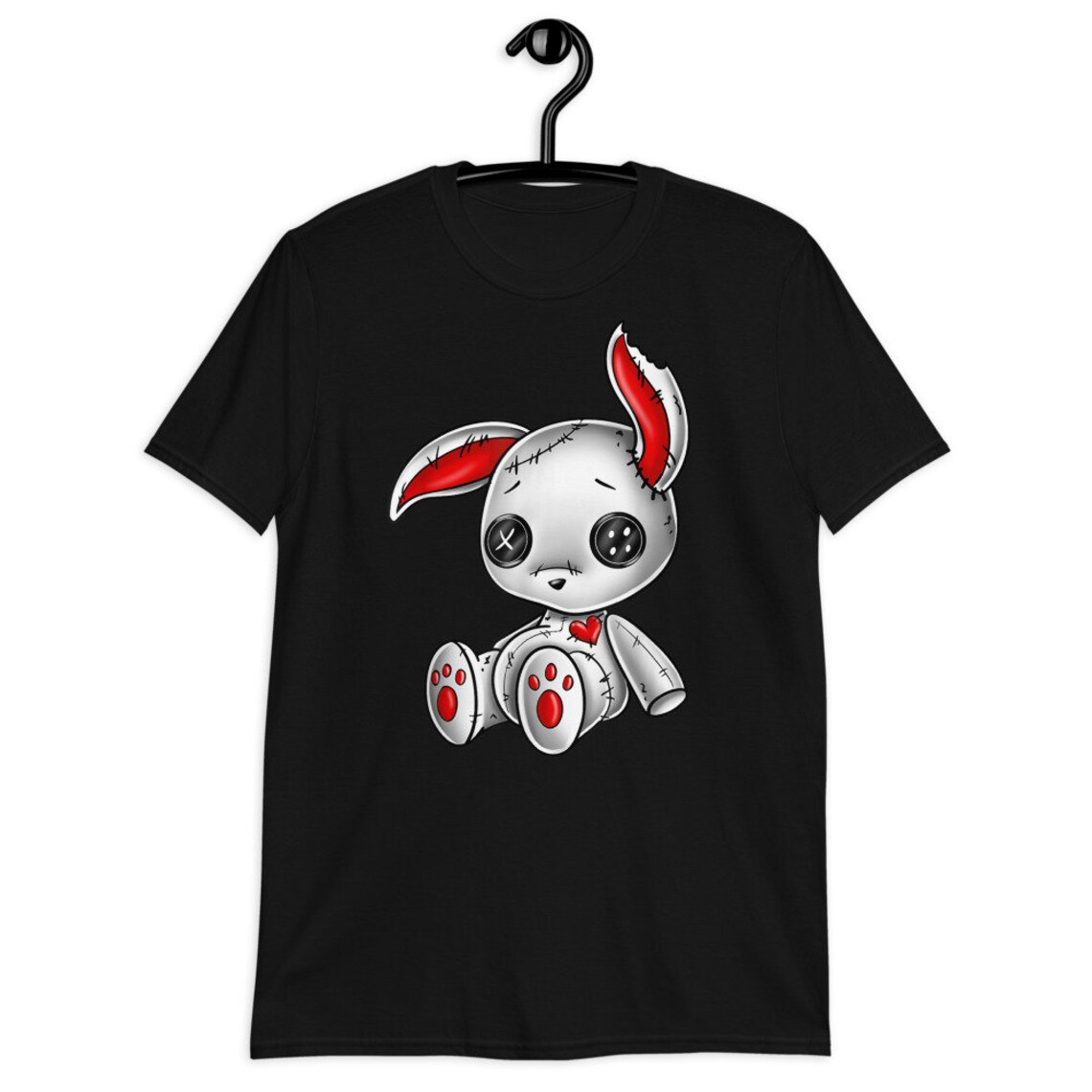 Goth Bunny Cute Gothic White Bunny Red Heart Gothic Witch | Etsy