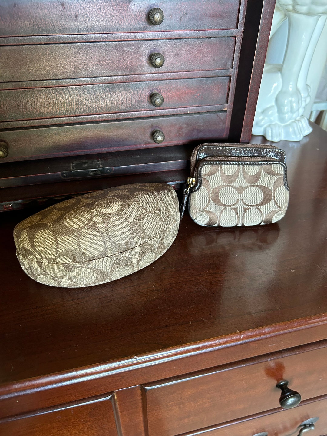 Coach Coin/ Credit Card Holder and Glasses Case - Etsy