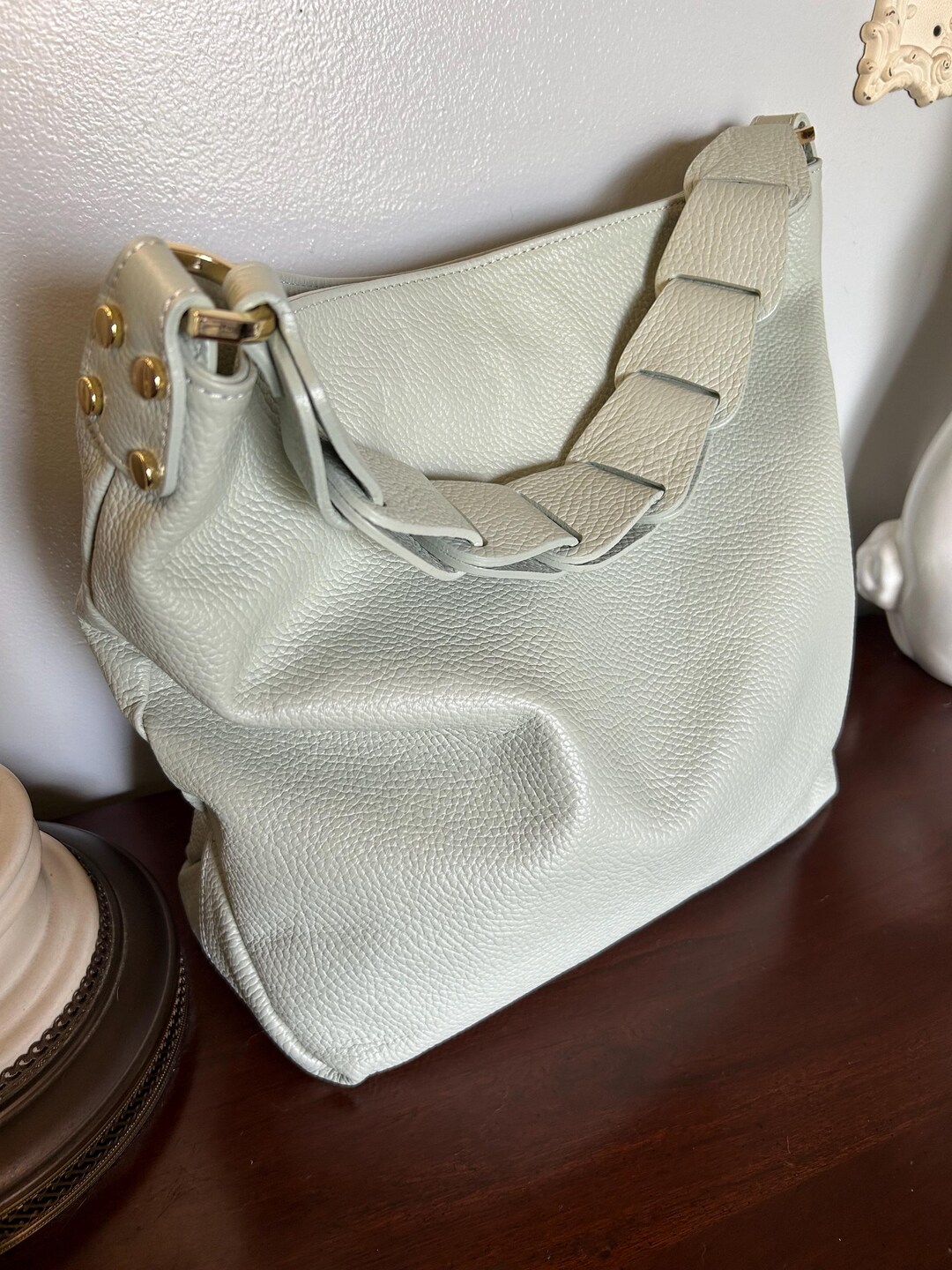 Italian Cuir Veritable Light Green Leather Purse Made in Italy - Etsy