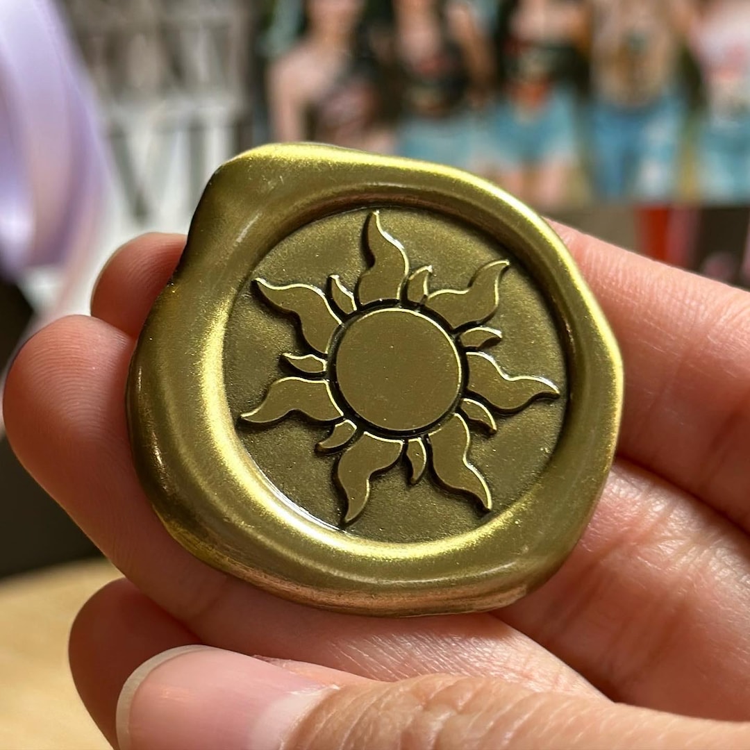 Sun Wax Seal Pin | Rapunzel Disney Tangled Princess Inspired Stamp ...