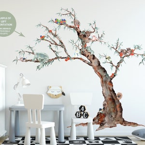 Aussie Gum Tree Removable Fabric Watercolour Wall Sticker for Bedroom ...
