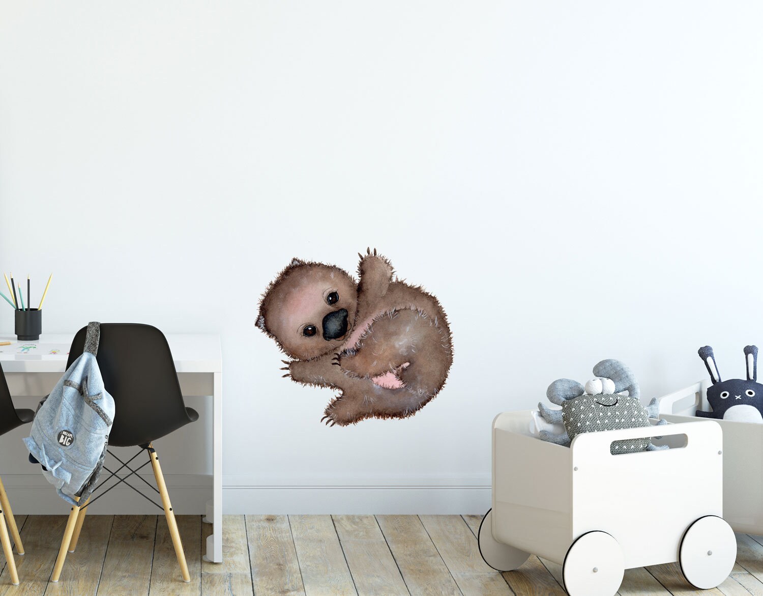 Australian Watercolour Wombat Removable Fabric Wall Sticker | Etsy